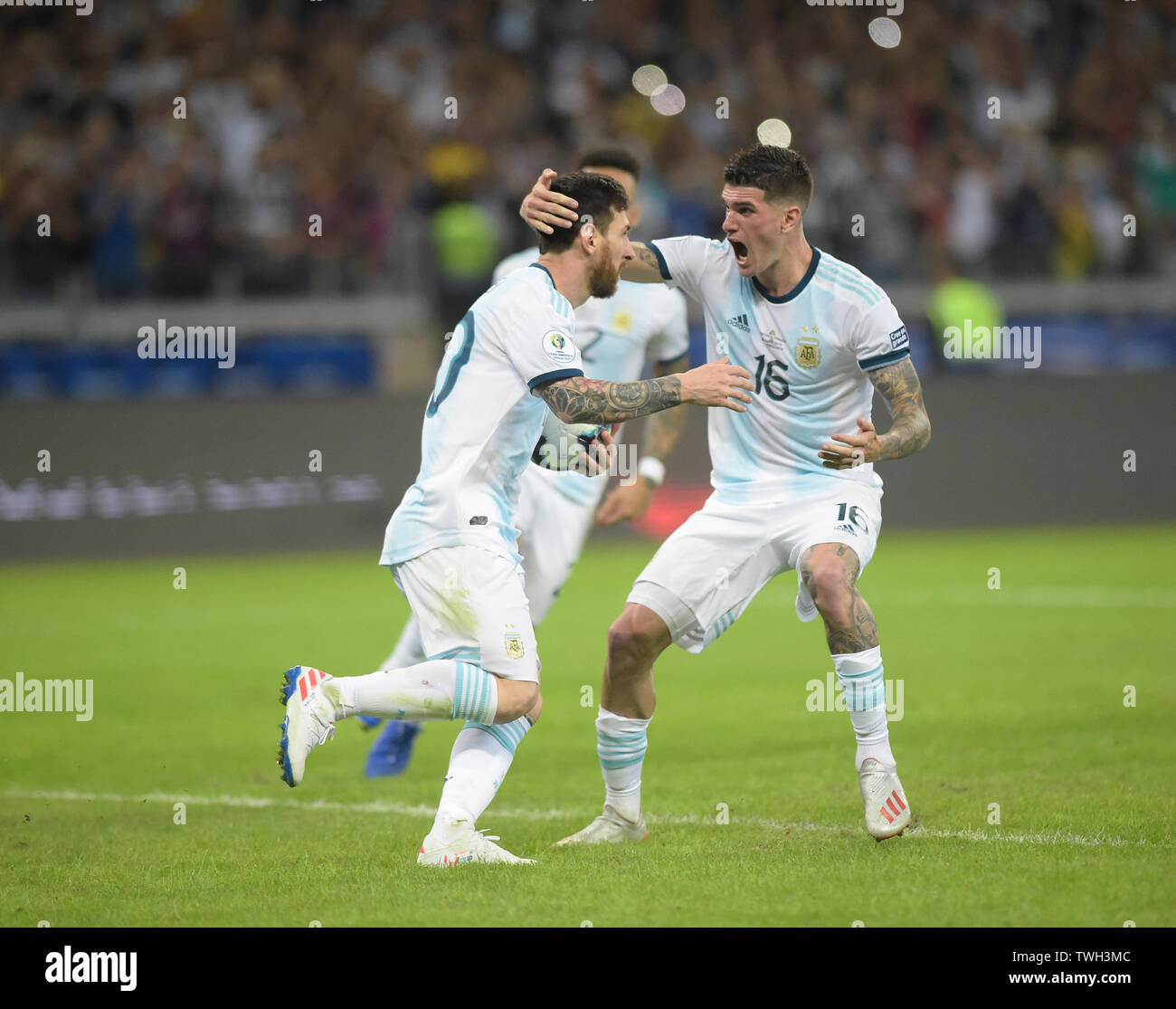 BELO HORIZONTE, BRAZIL - June 19, 2019: Lionel Messi of Argentina ...