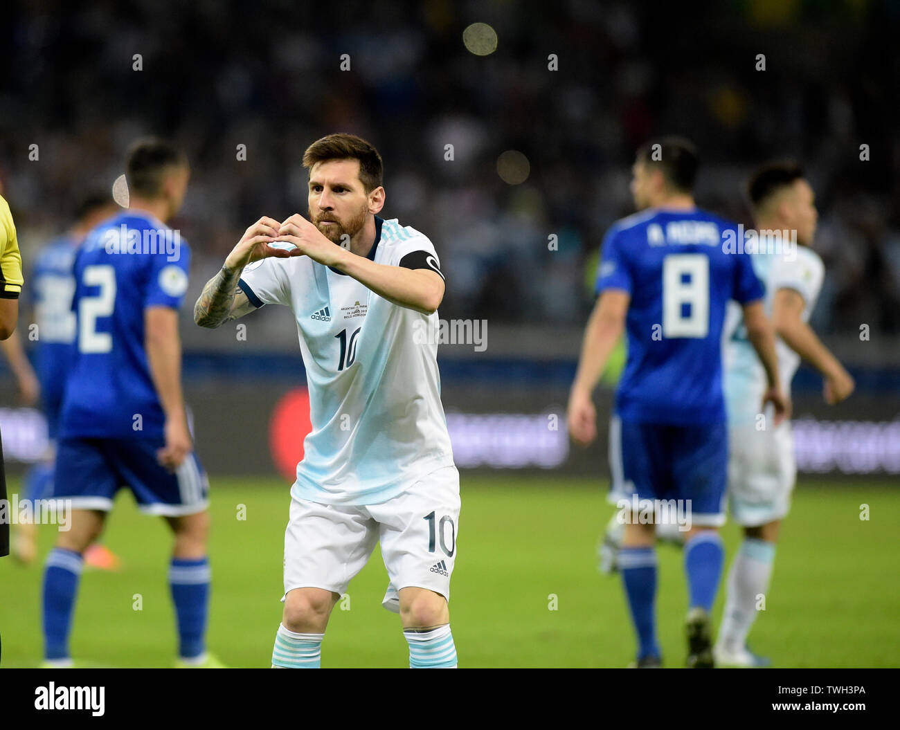 BELO HORIZONTE, BRAZIL - June 19, 2019: Lionel Messi of Argentina ...
