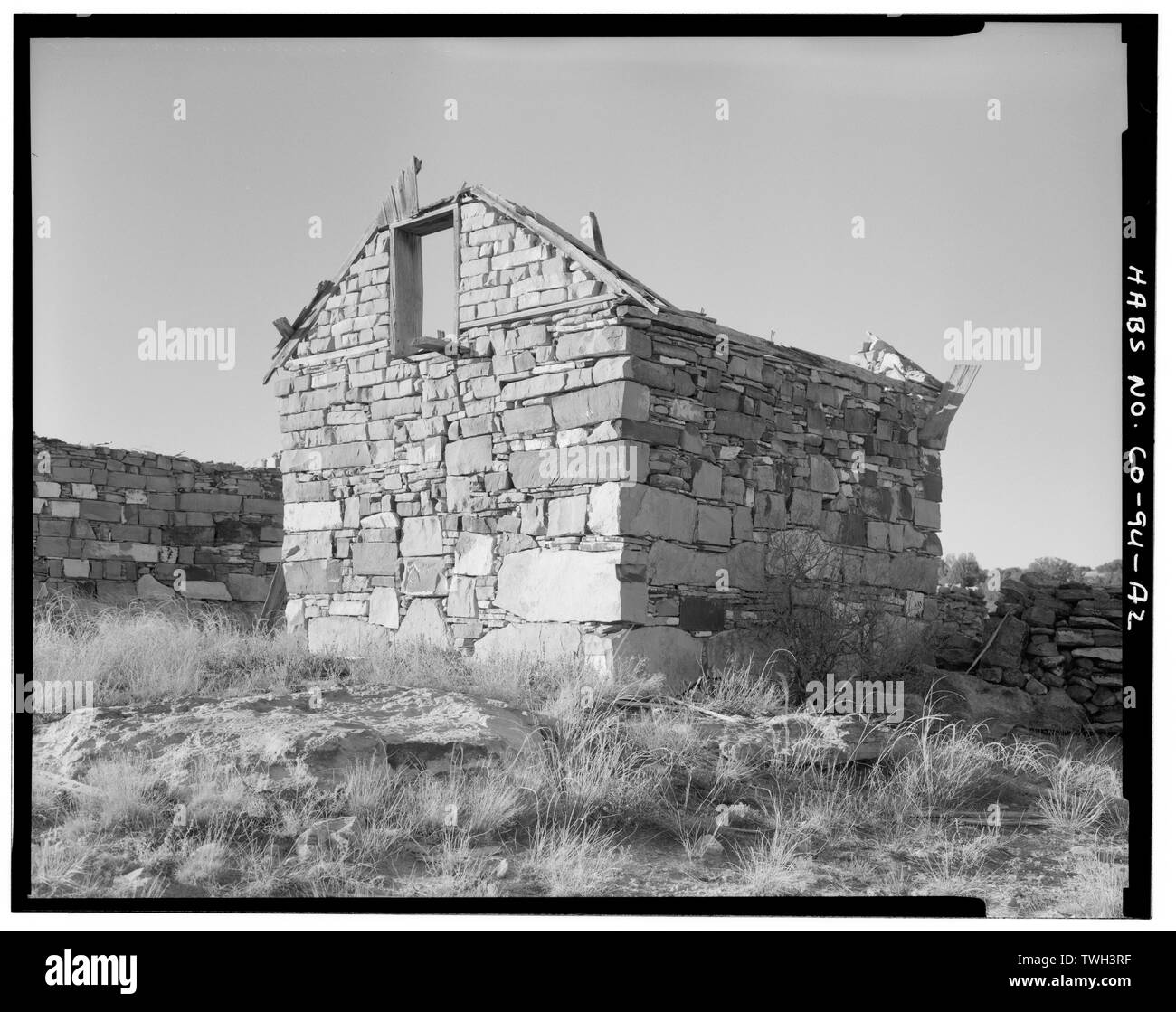 Residence rear and left side, looking southwest. - Moses B. Stevens ...