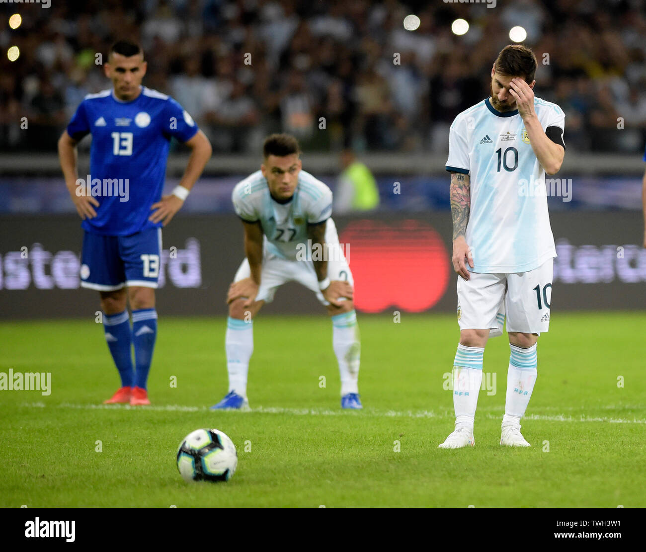BELO HORIZONTE, BRAZIL - June 19, 2019: Lionel Messi of Argentina ...