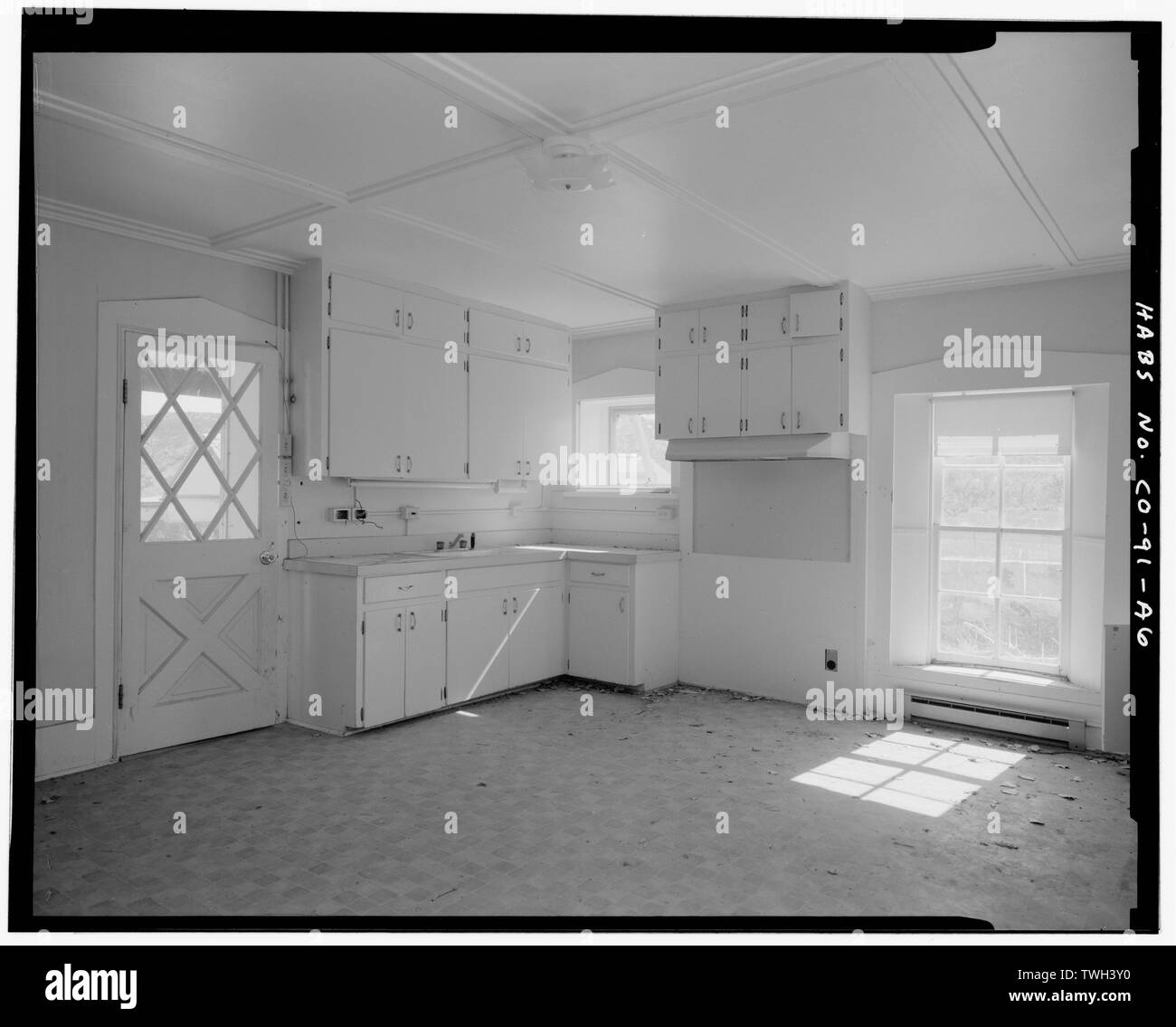 Residence, interior kitchen. - Eugene Rourke Ranch, Residence, 40 feet ...