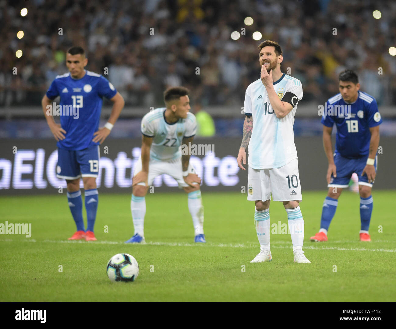 BELO HORIZONTE, BRAZIL - June 19, 2019: Lionel Messi of Argentina ...