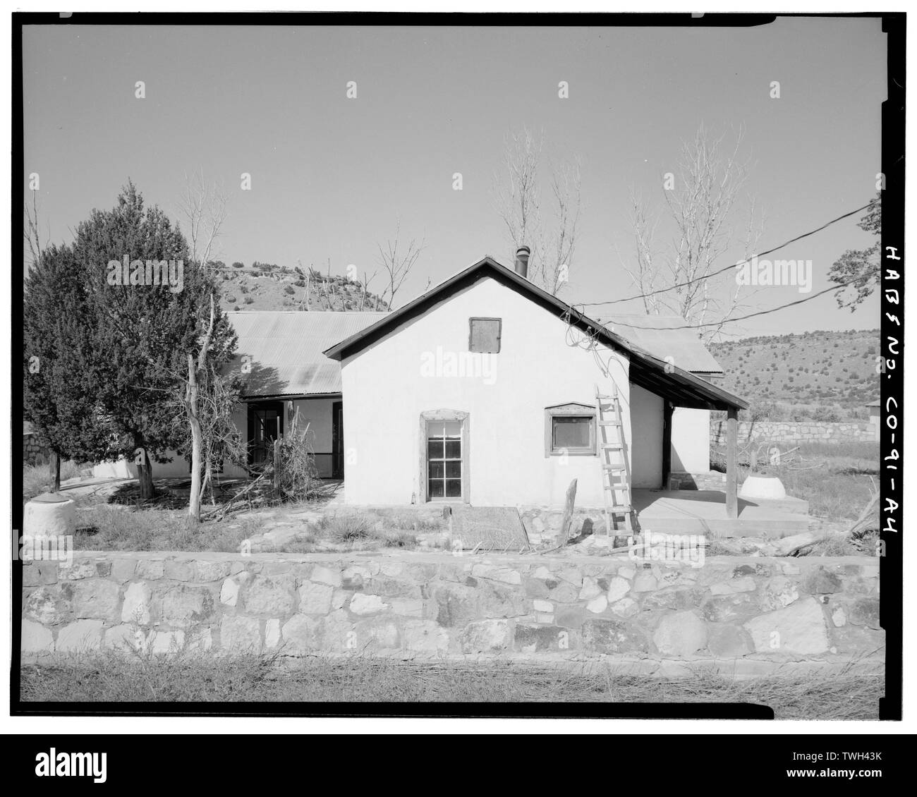 Residence, left, looking north. - Eugene Rourke Ranch, Residence, 40 ...