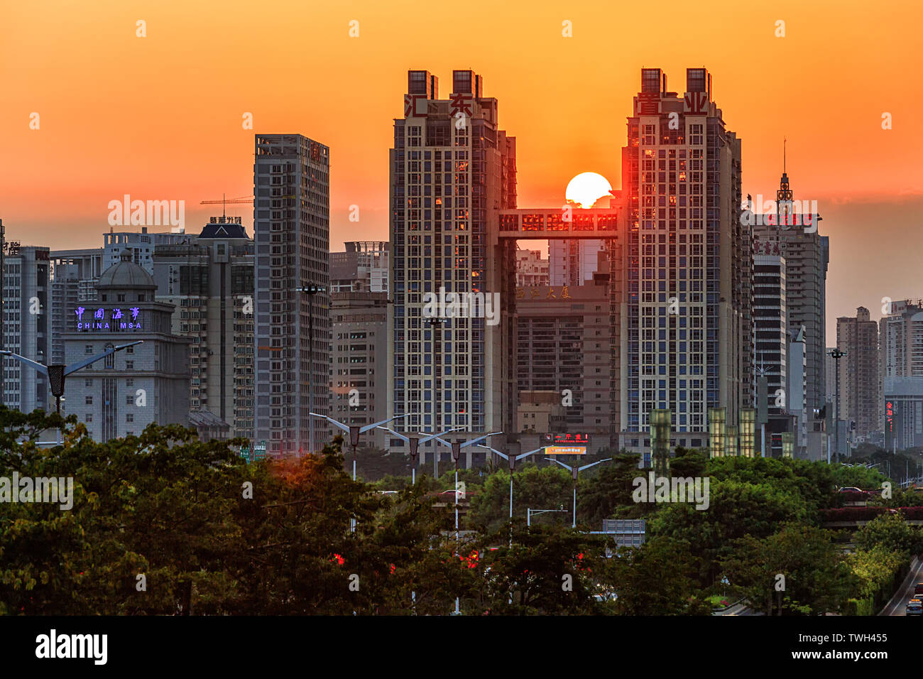 National Day, Night View, Blues, Sunset, Traffic Flow, City, Street ...