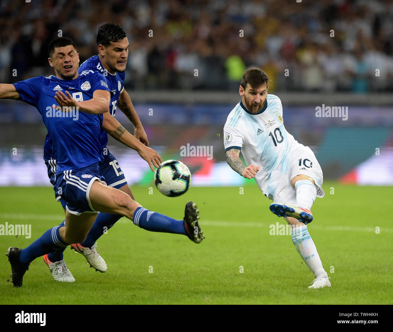 BELO HORIZONTE, BRAZIL - June 19, 2019: Lionel Messi of Argentina ...