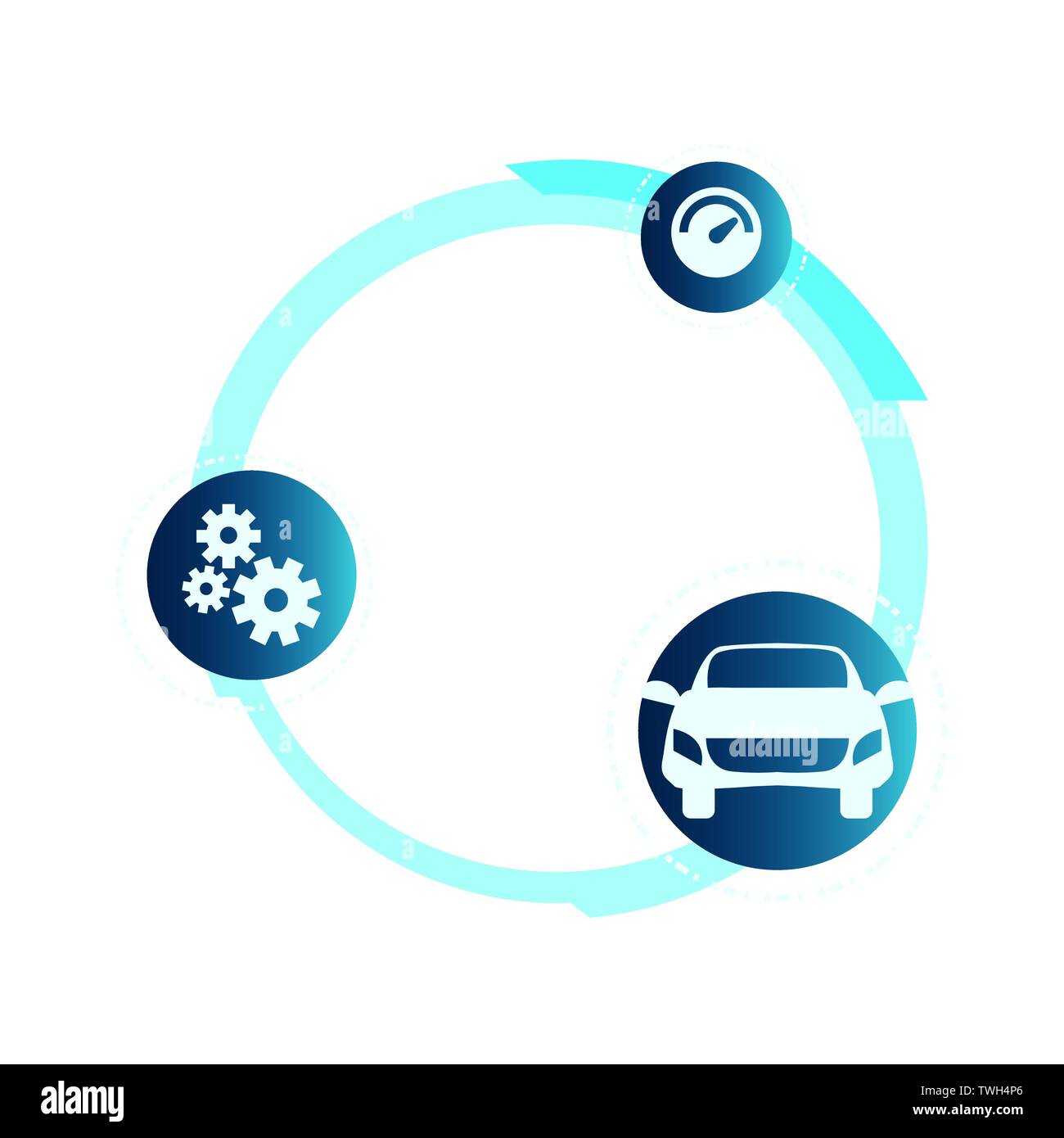 autonomous smart car vector illustration design image Stock Vector ...