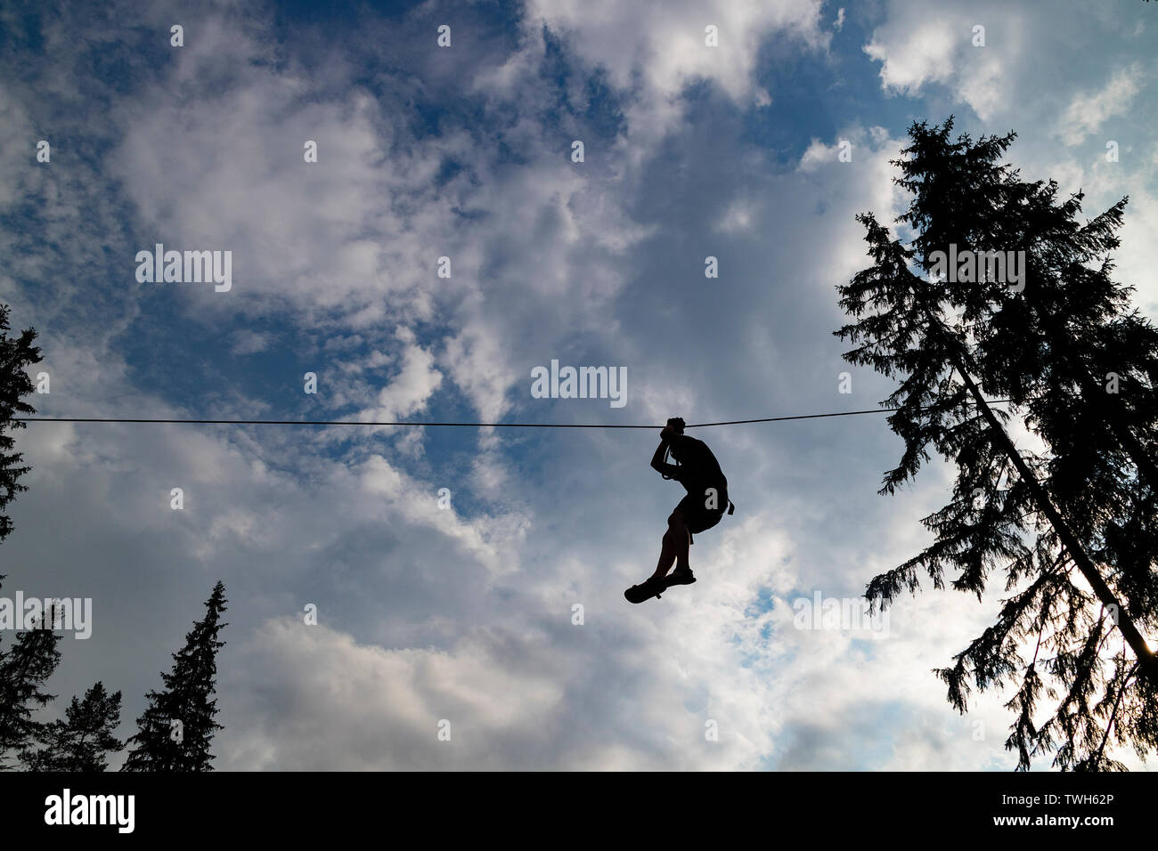 Zip Line Silhouette