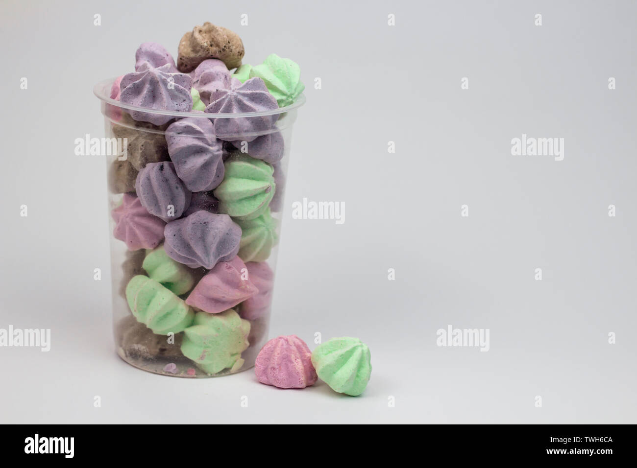 Meringues. multi-colored, small meringue sweets. Homemade Meringue ...