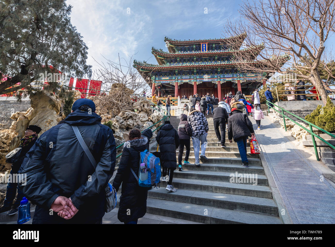 Pavilion of Everlasting Spring Pavilion on the hilltop of Jingshan Park ...