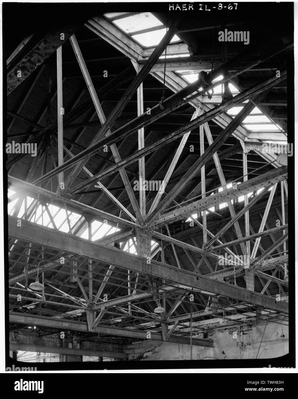 Rod shop, truss detail showing structural system for overhead traveling ...