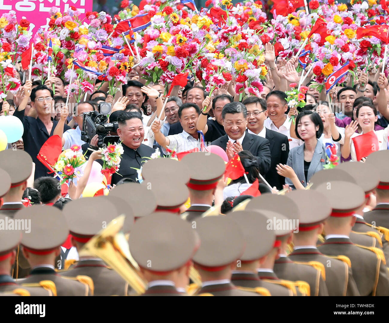 Pyongyang, DPRK. 20th June 2019. A grand welcome ceremony is held by ...