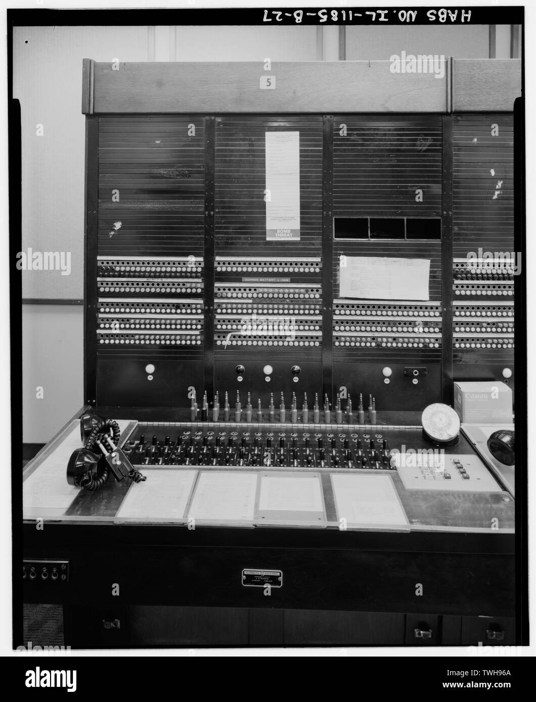 Room A-110. Single section of telephone patch bay. - Chanute Air Force ...