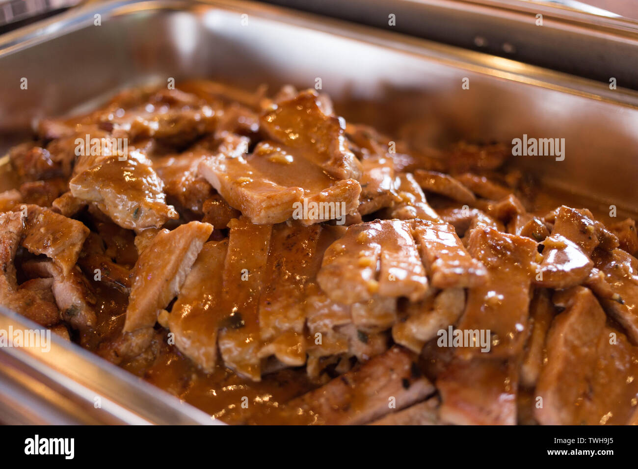 Man with pork dinner hi-res stock photography and images - Alamy
