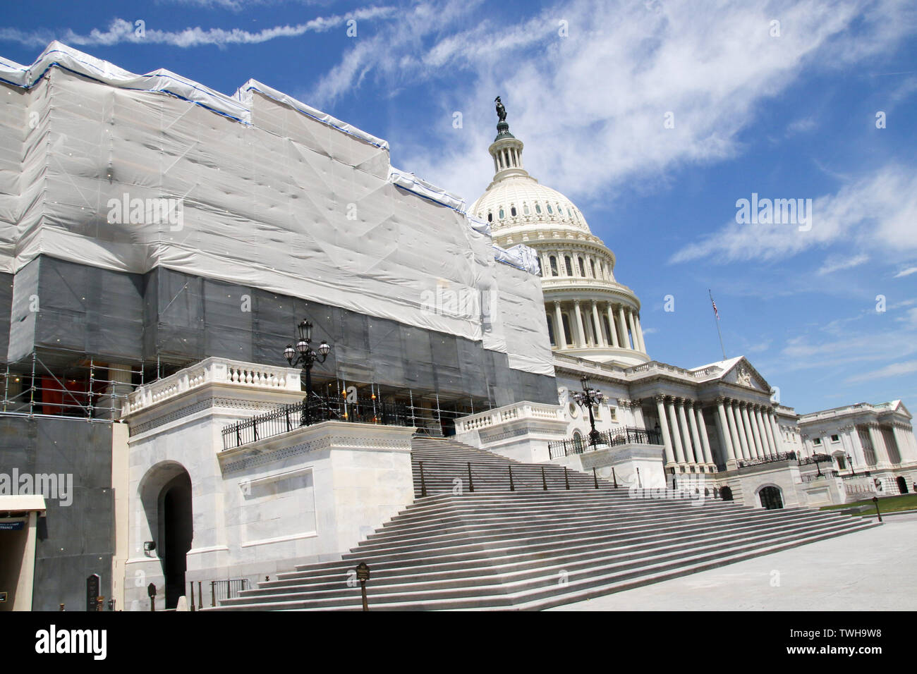 Capitol Building restoration, Washington DC Stock Photo - Alamy