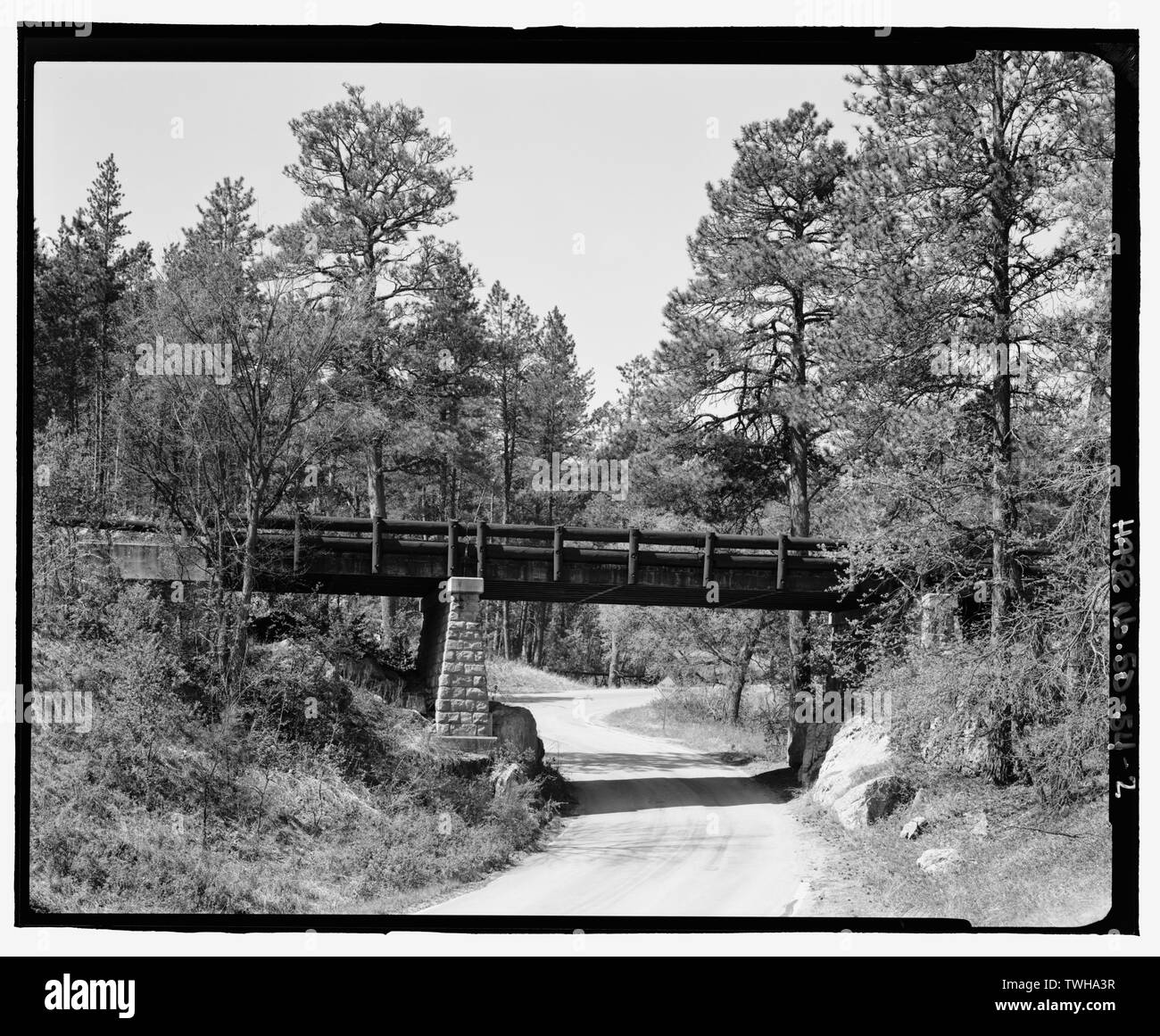 Route 87, Pigtail Bridge elevation view from above road level. View SSW ...