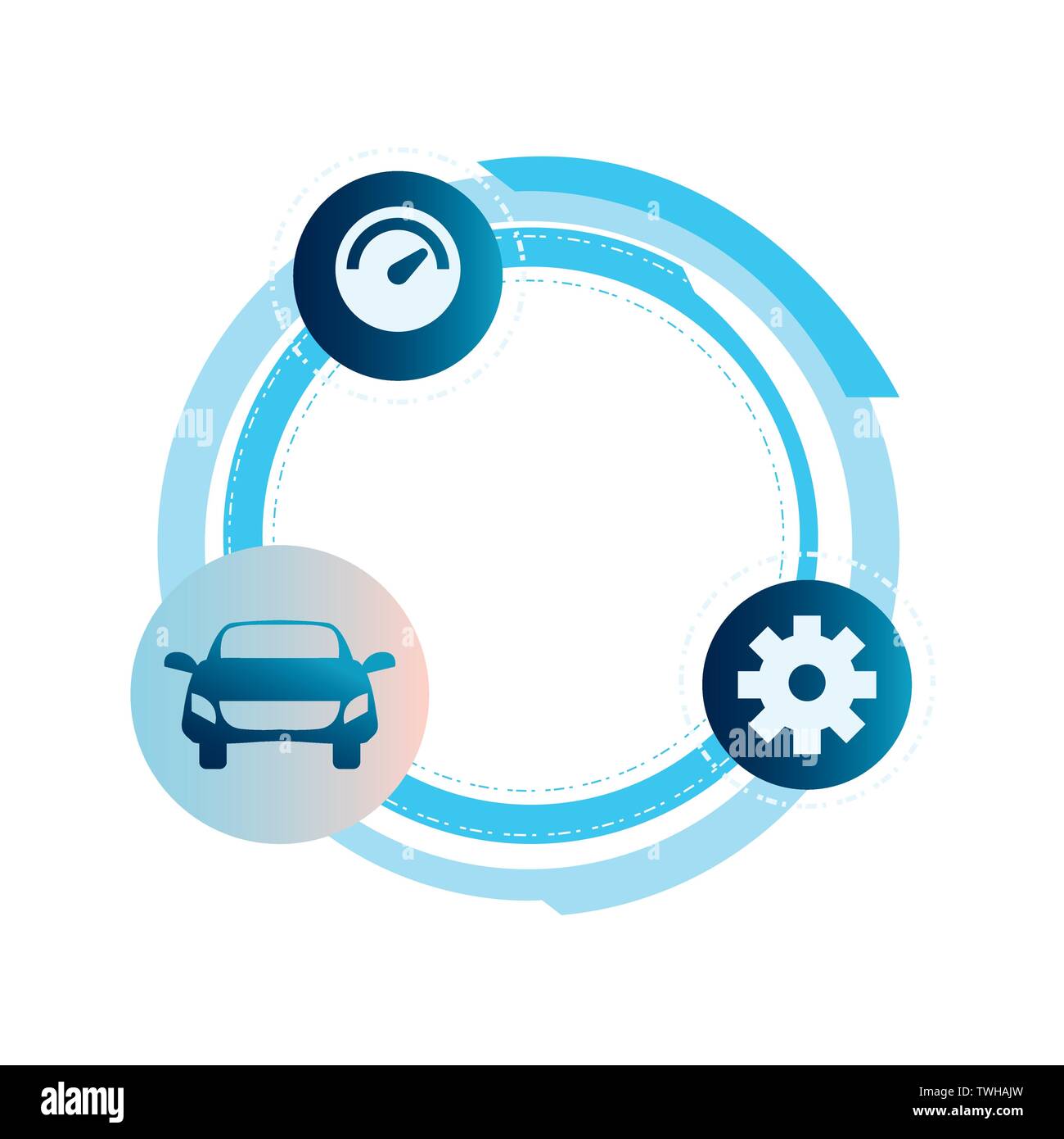autonomous smart car vector illustration design image Stock Vector ...
