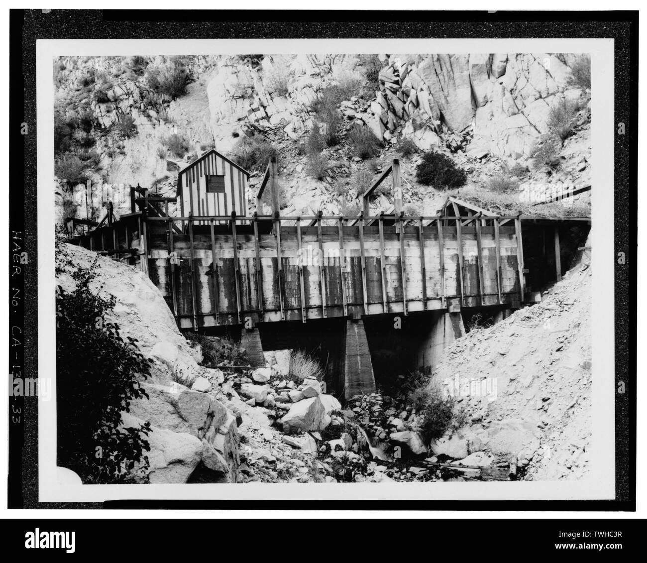 SANDBOX ON SAR-1 FLUME. EEC print no. G-C-01-00077, no date. Photograph ...