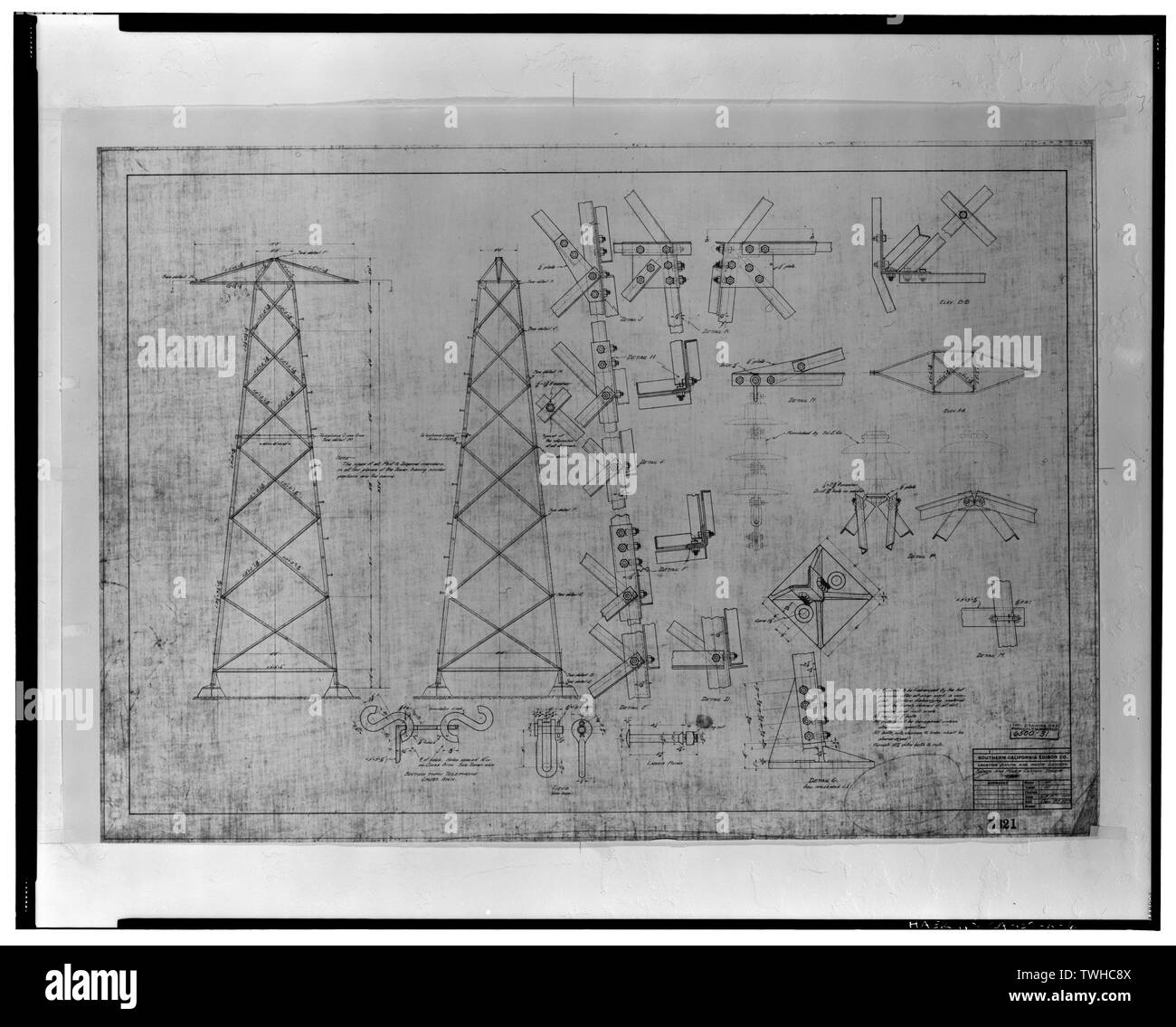 SANTA ANA RIVER CANYON TOWER LINE, SANTA ANA RIVER CANYON, DEC. 22 ...