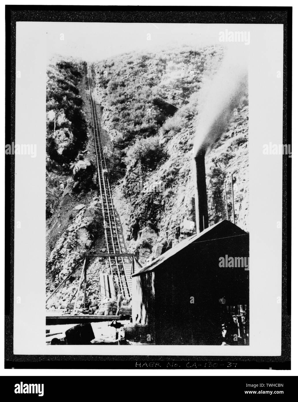 SAR-1, INCLINE RAILWAY FOR THE CONSTRUCTION OF THE PENSTOCK. EEC print ...