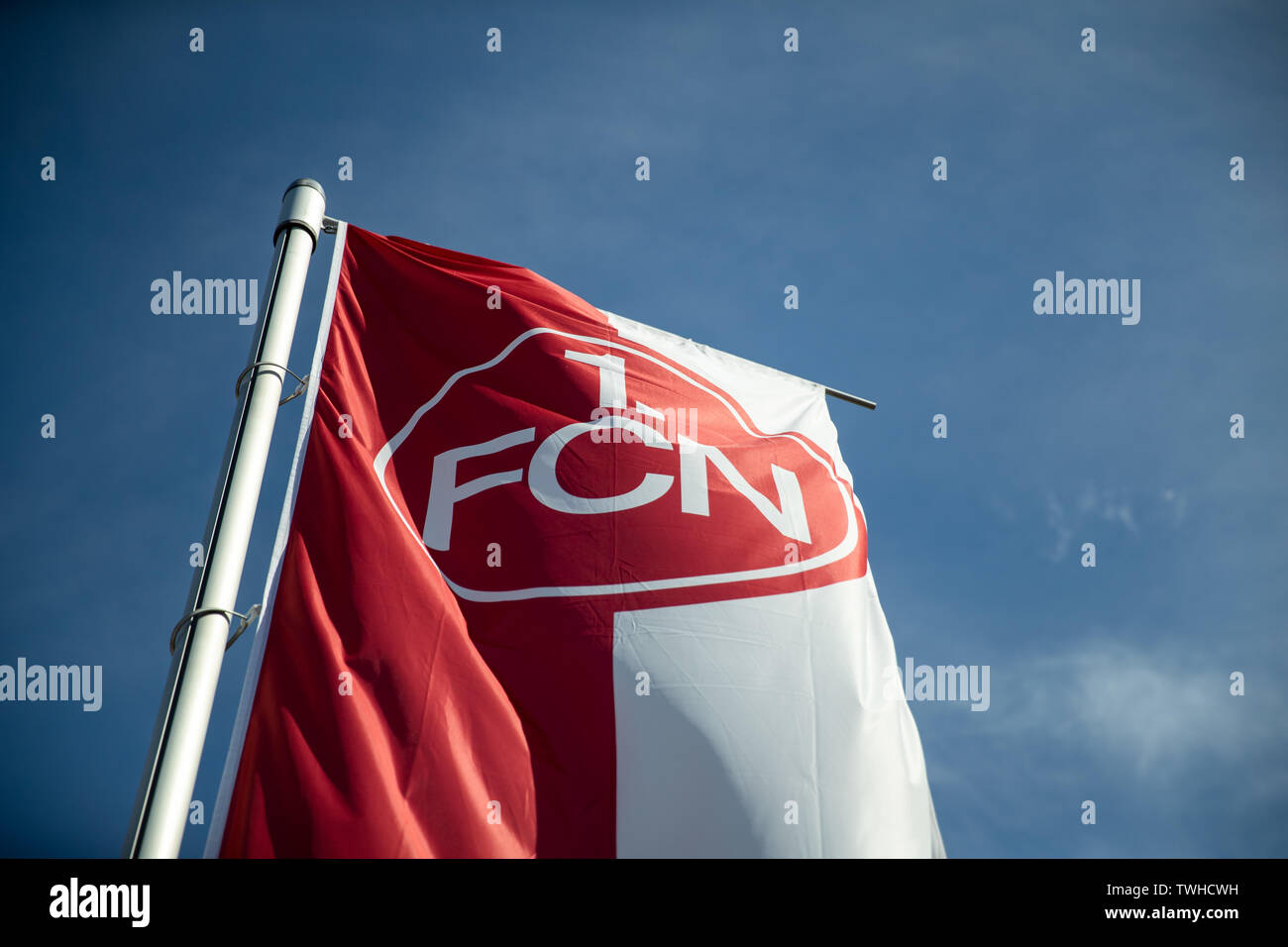 Nuremberg, Germany. 20th June, 2019. Soccer, 2nd Bundesliga: The logo ...