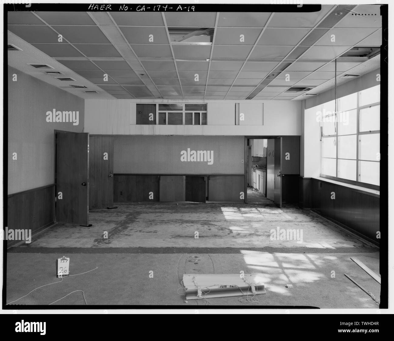 SCREENING ROOM, WEST SIDE, SECOND FLOOR. KITCHEN IS VISIBLE THROUGH ...