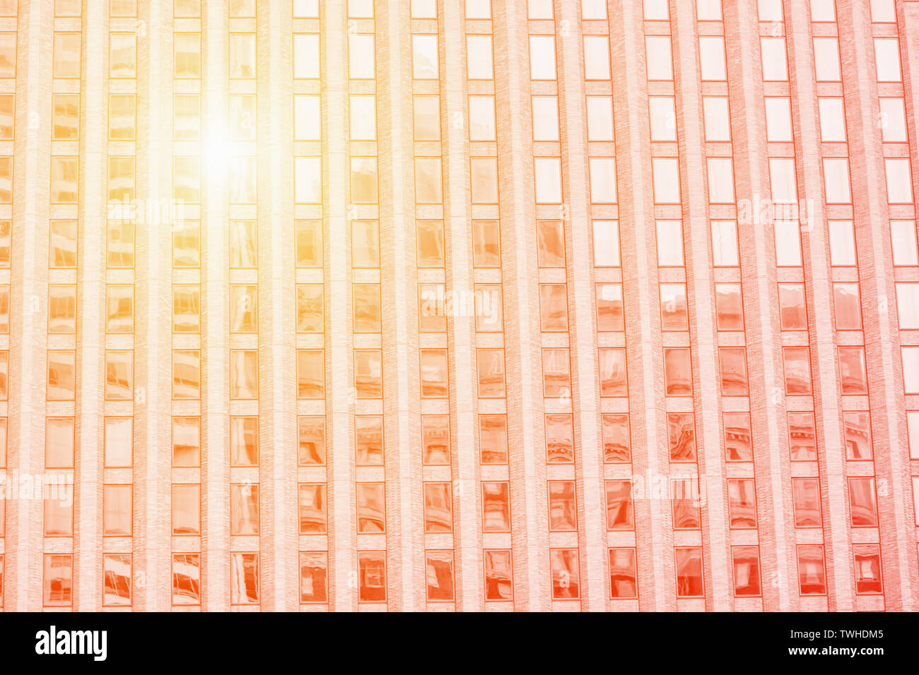Modern office building. Windows pattern. Details of the skyscraper ...