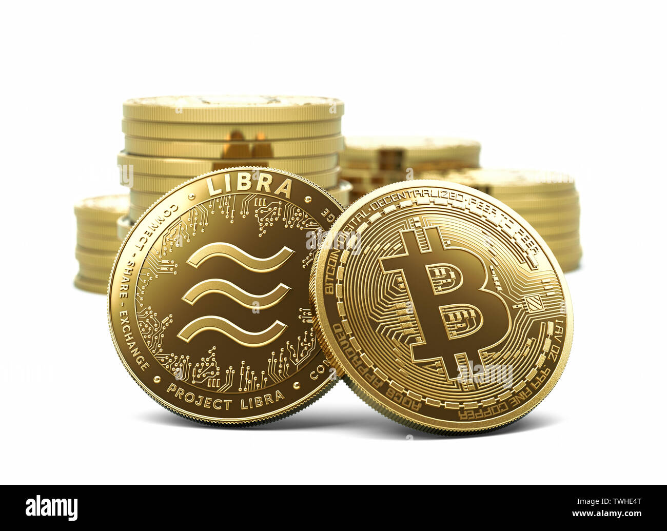 Bitcoin and Libra - recently announced cryptocurrency in front of other ...