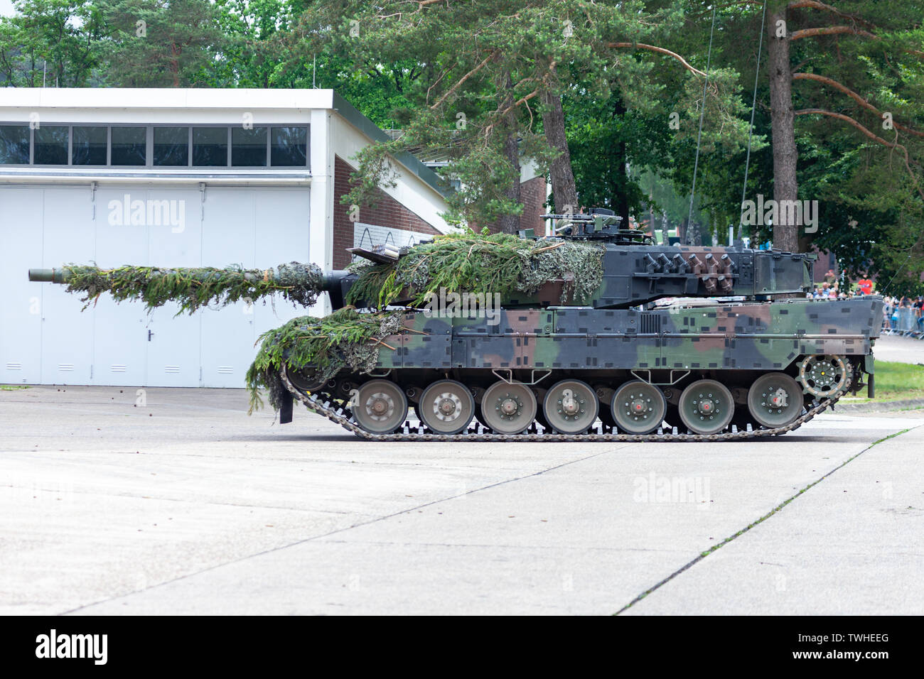 German main battle tank at a tactic demonstration Stock Photo - Alamy