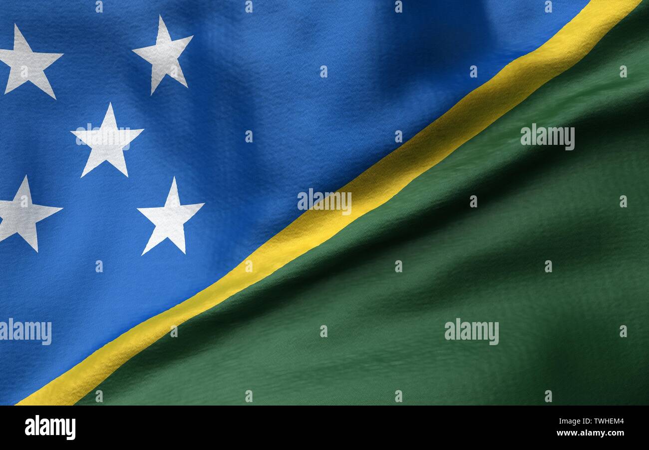 3D Illustration of Solomon Islands Flag Stock Photo - Alamy