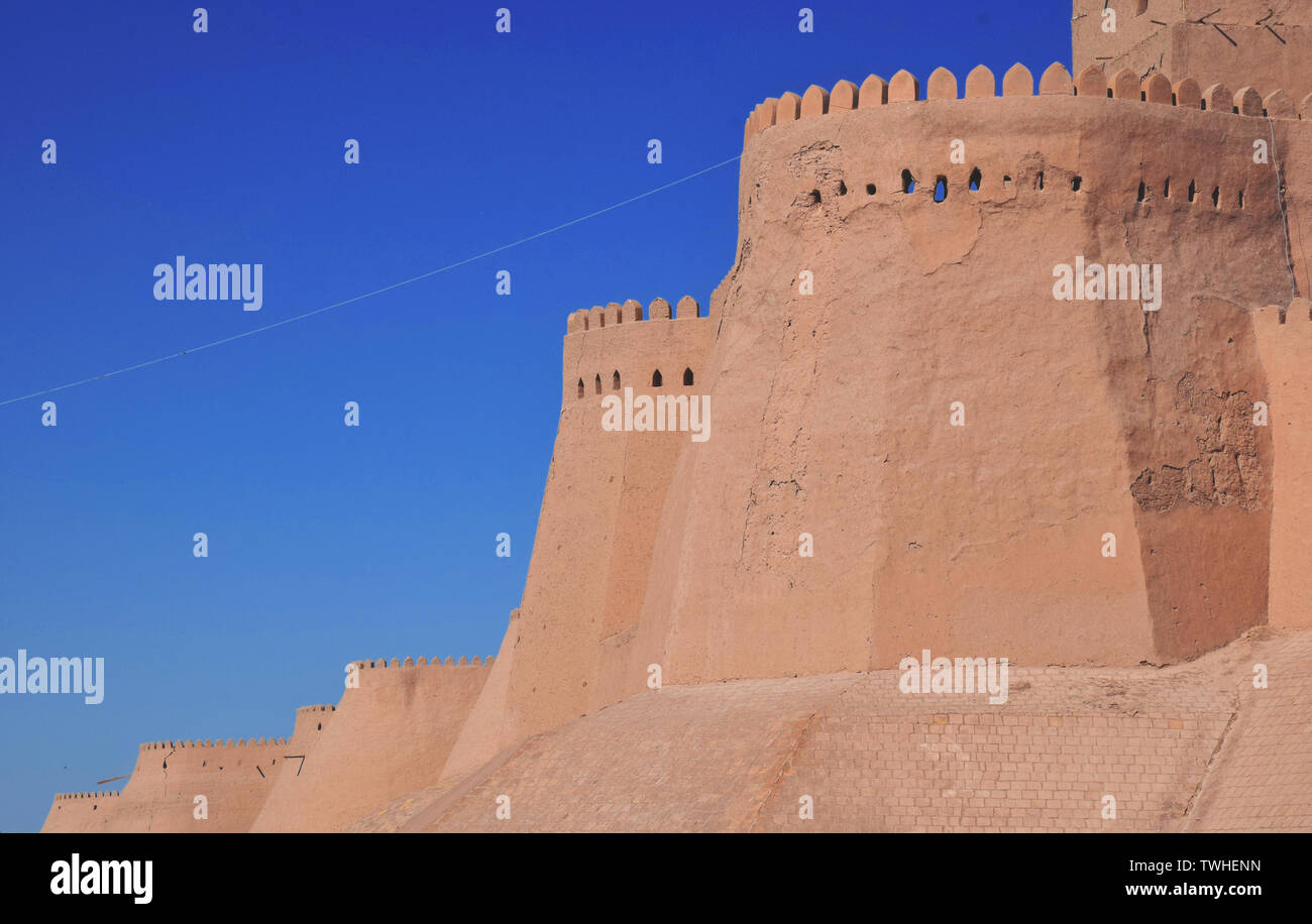 Ancient city of Khwarezm and its archaeological marvels at Khiva Stock ...