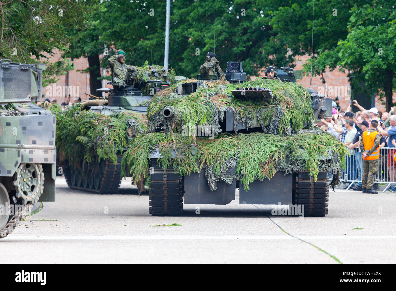 AUGUSTDORF / GERMANY - JUNE 15, 2019: German main battle tank Leopard ...