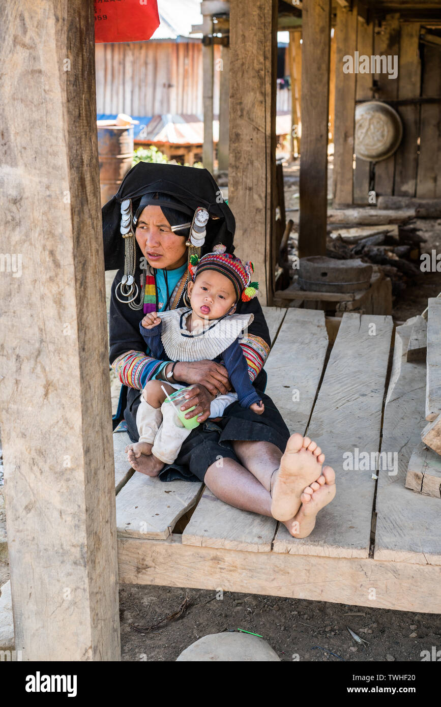 Beautiful old hill tribe women hi-res stock photography and images - Alamy