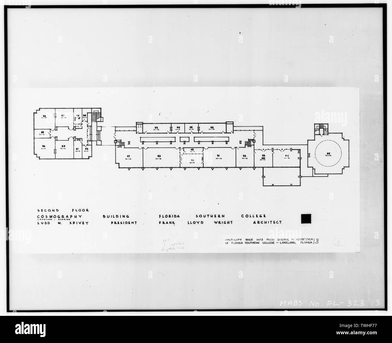 SECOND FLOOR PLAN - Florida Southern College, McDonald and Johnson ...