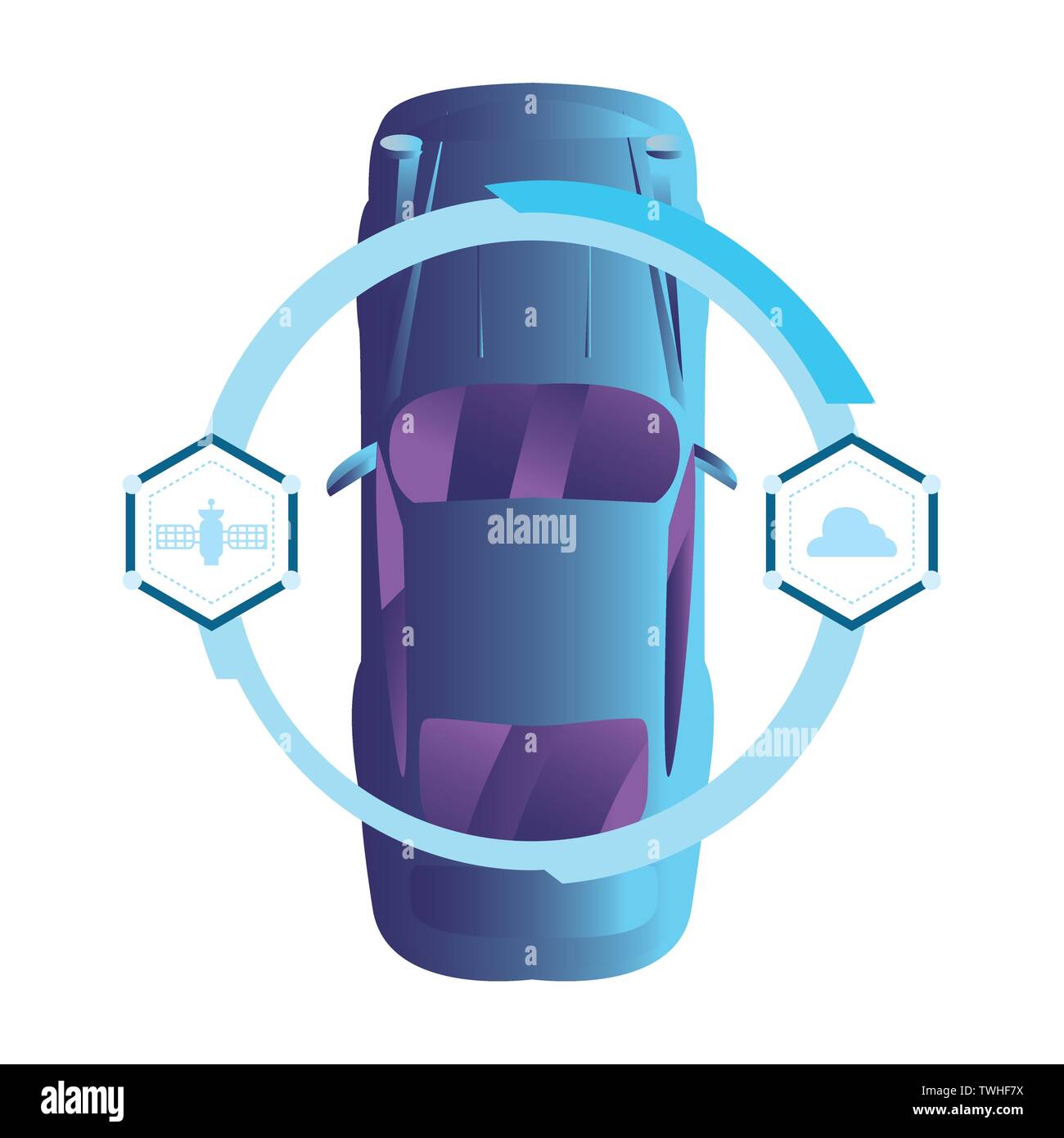 autonomous smart car vector illustration design image Stock Vector ...