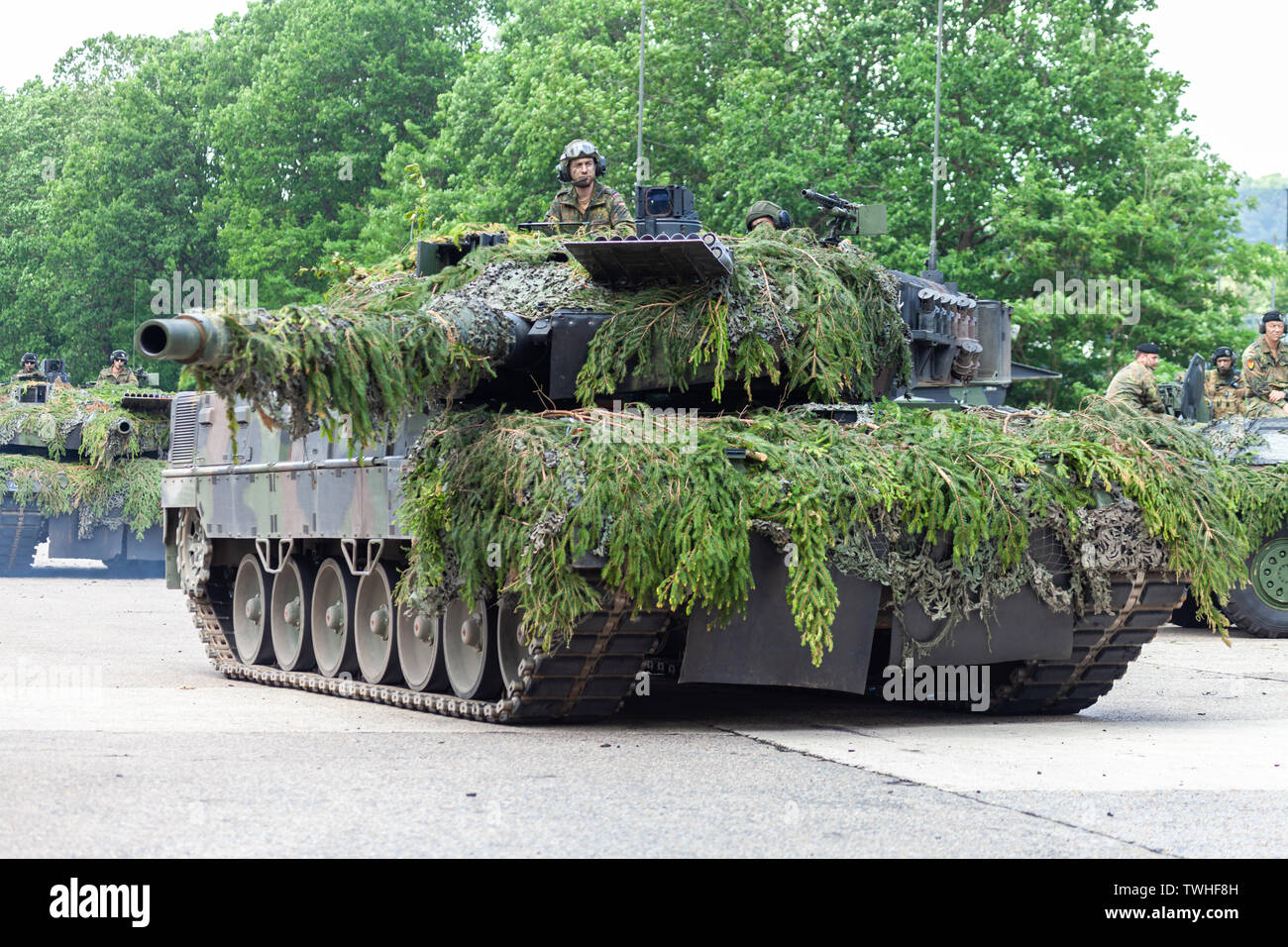 AUGUSTDORF / GERMANY - JUNE 15, 2019: German main battle tank Leopard ...