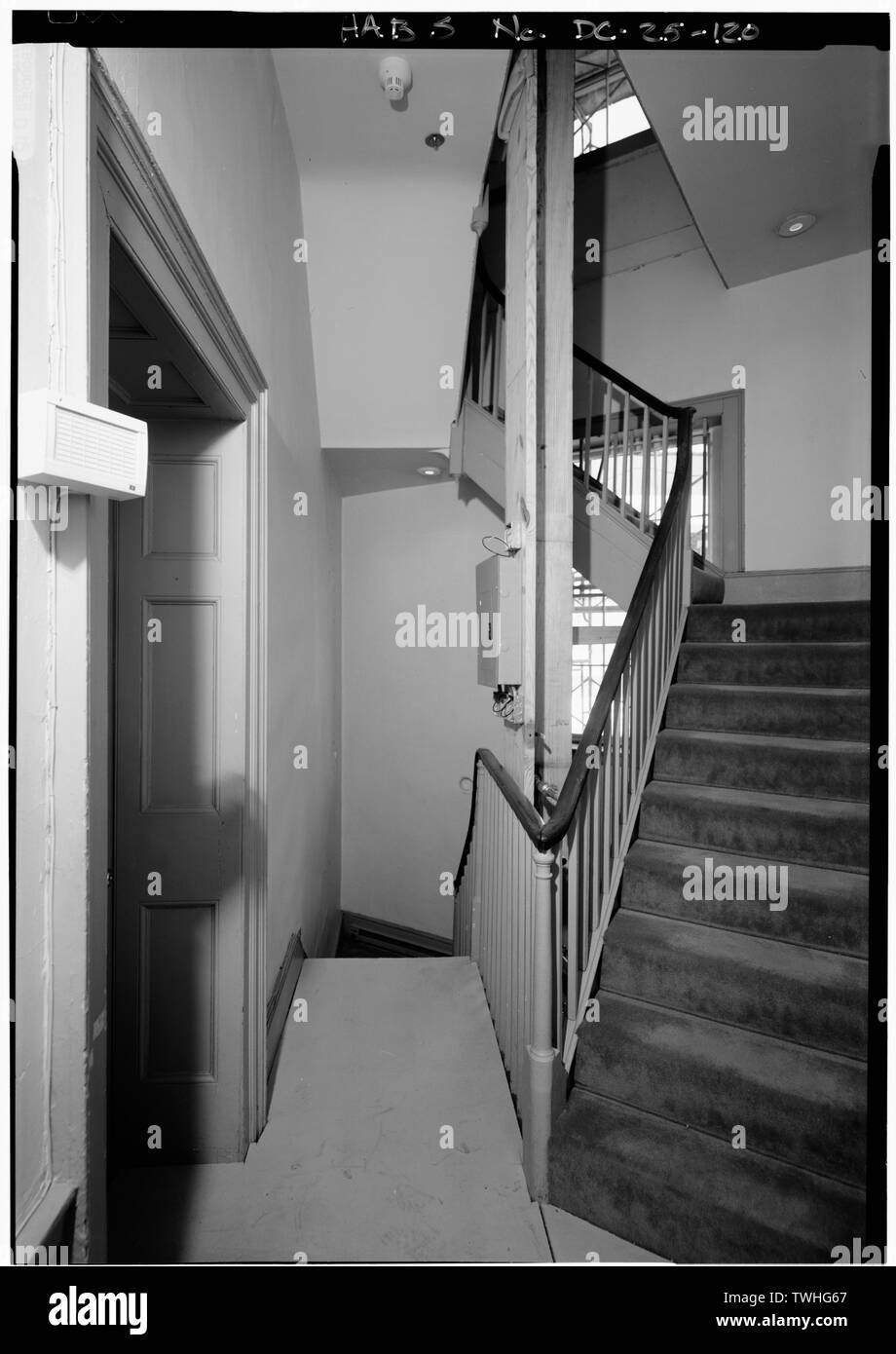 Back stair Black and White Stock Photos & Images - Alamy