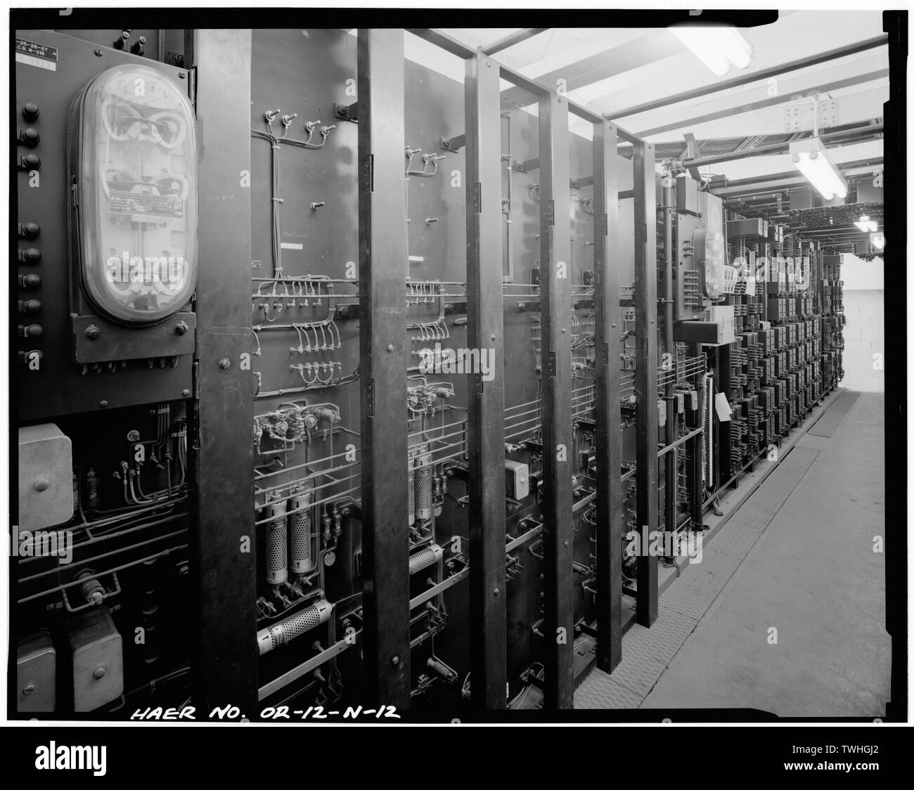 SECOND FLOOR, CONTROL ROOM, LOOKING NORTHEAST AT CONTROL PANELS ...