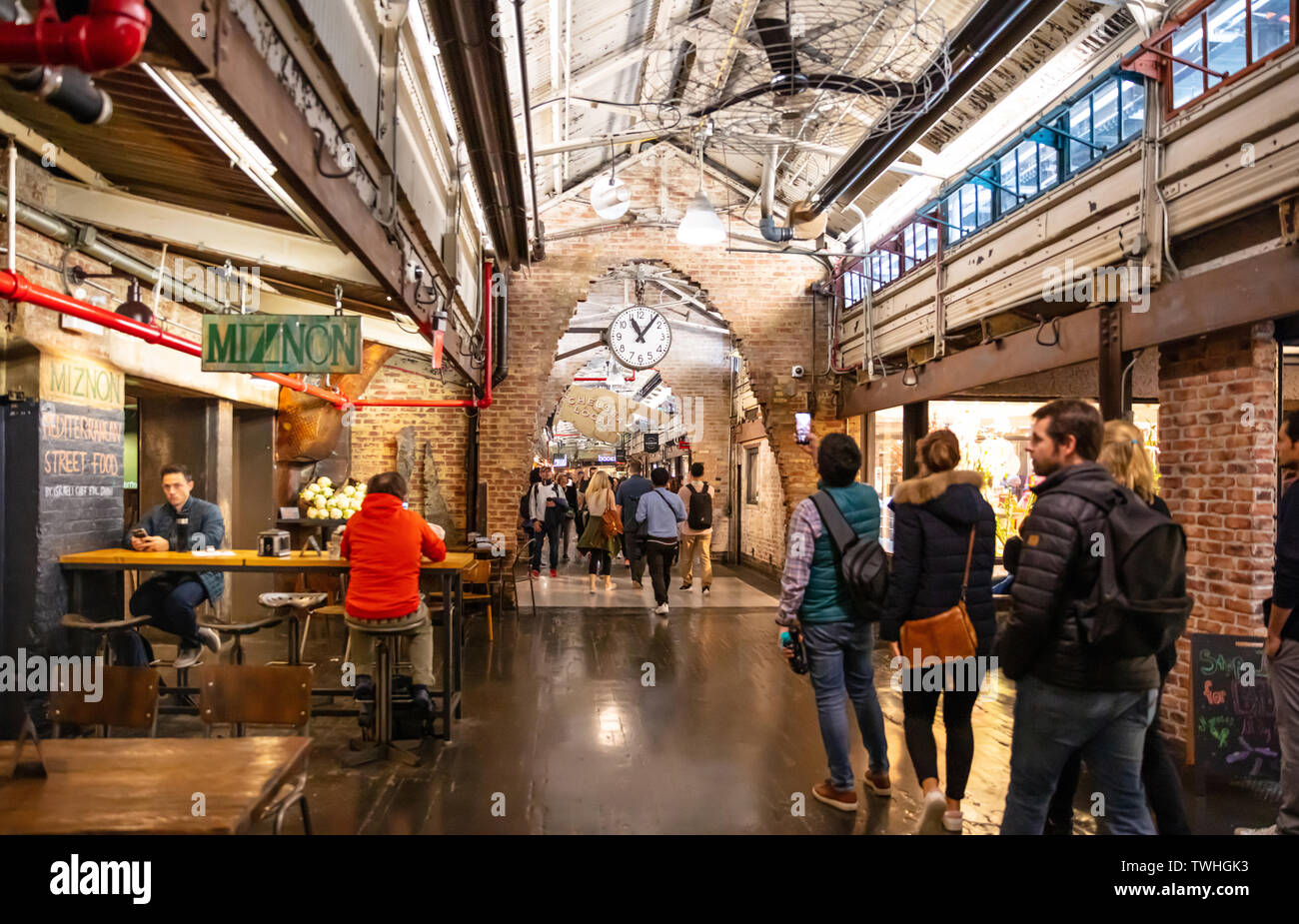 Entrance to food hall and retail shops hi-res stock photography and ...