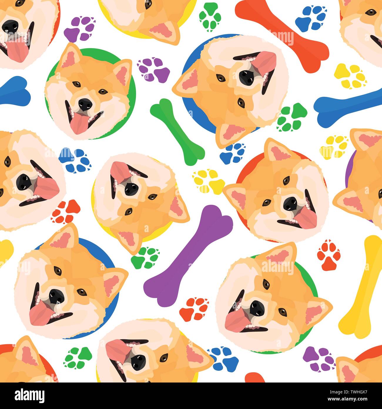 Shiba inu pattern hi-res stock photography and images - Alamy