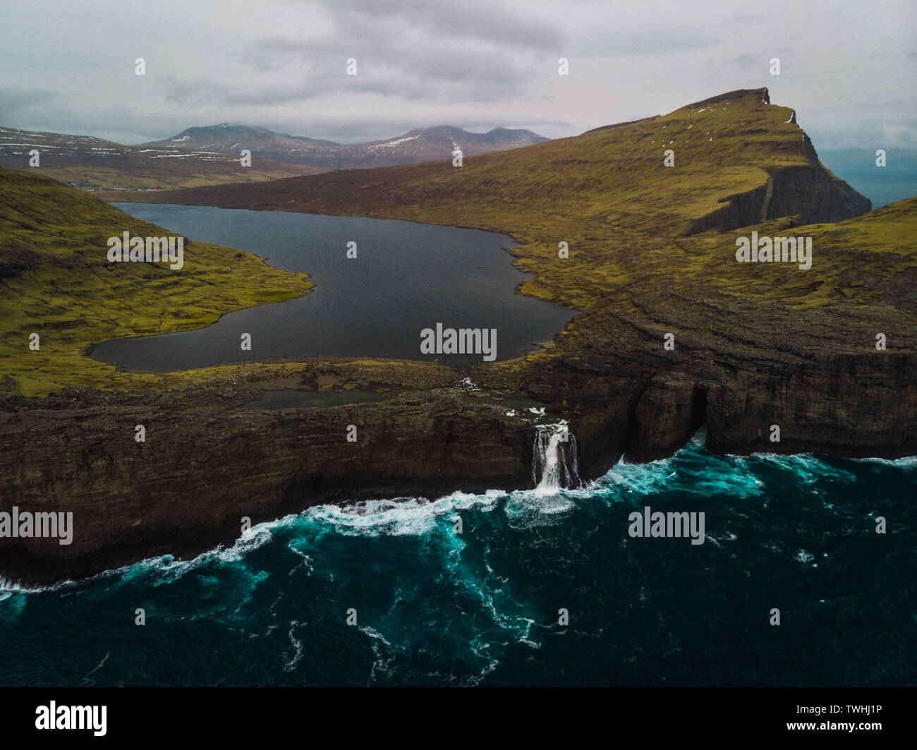 Hike sorvagsvatn lake hi-res stock photography and images - Alamy