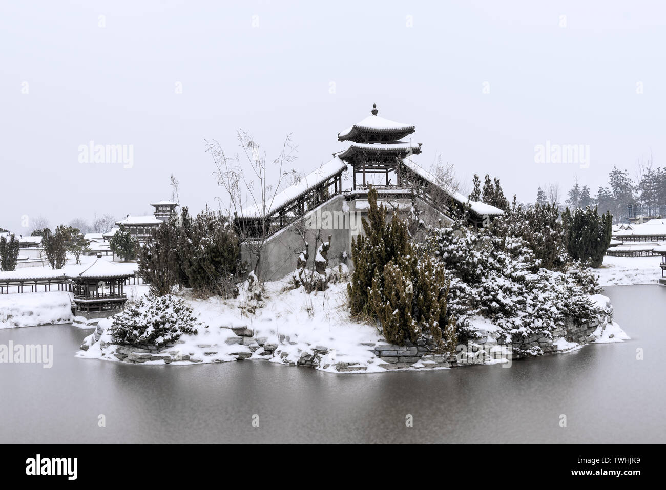 Miniature landscape of Daming Palace Stock Photo - Alamy
