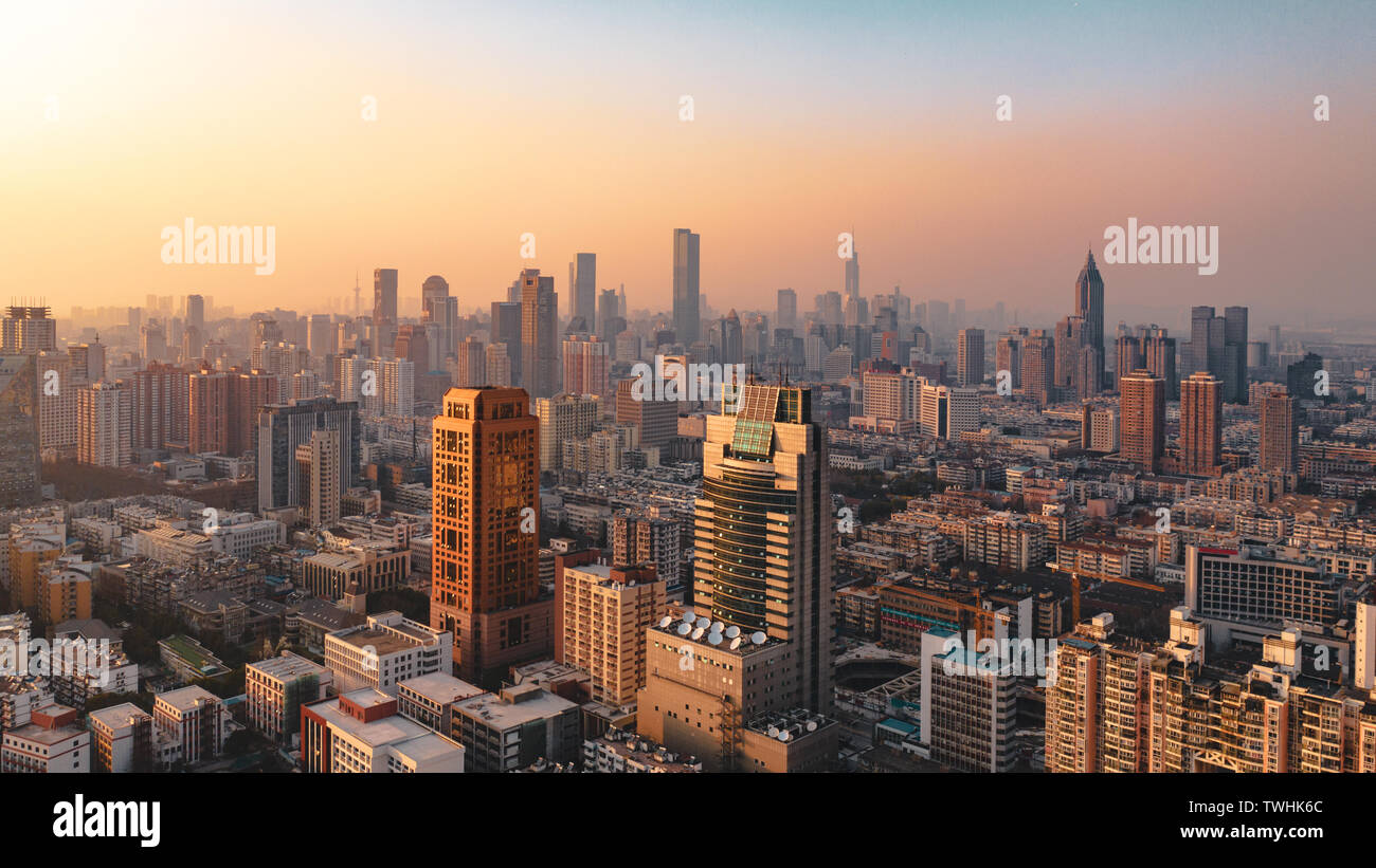 Nanjing in the sunset Stock Photo - Alamy