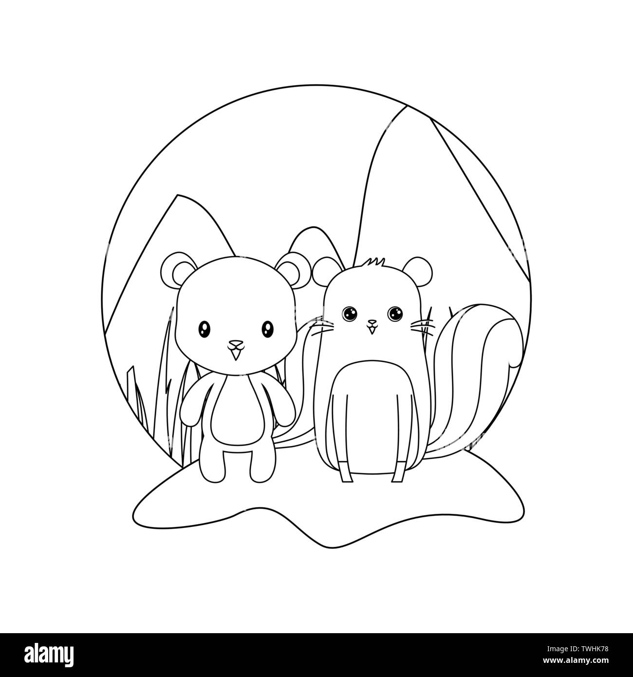 Chipmunks cartoon Cut Out Stock Images & Pictures - Alamy