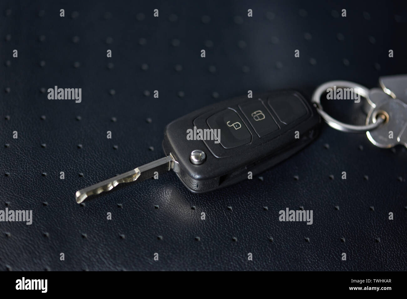 Black leather interior hi-res stock photography and images - Alamy