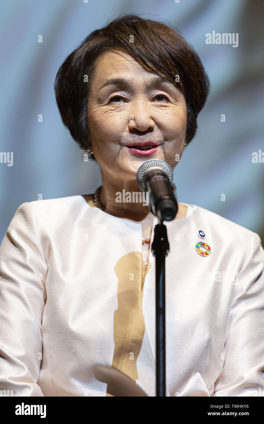 June 20, 2019 - Yokohama, Japan - Fumiko Hayashi mayor of Yokohama ...