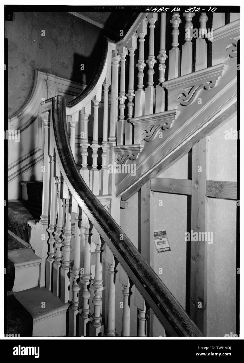 SECOND FLOOR, STAIRWAY, DETAIL OF BALUSTRADE - Sehner-Ellicott House ...