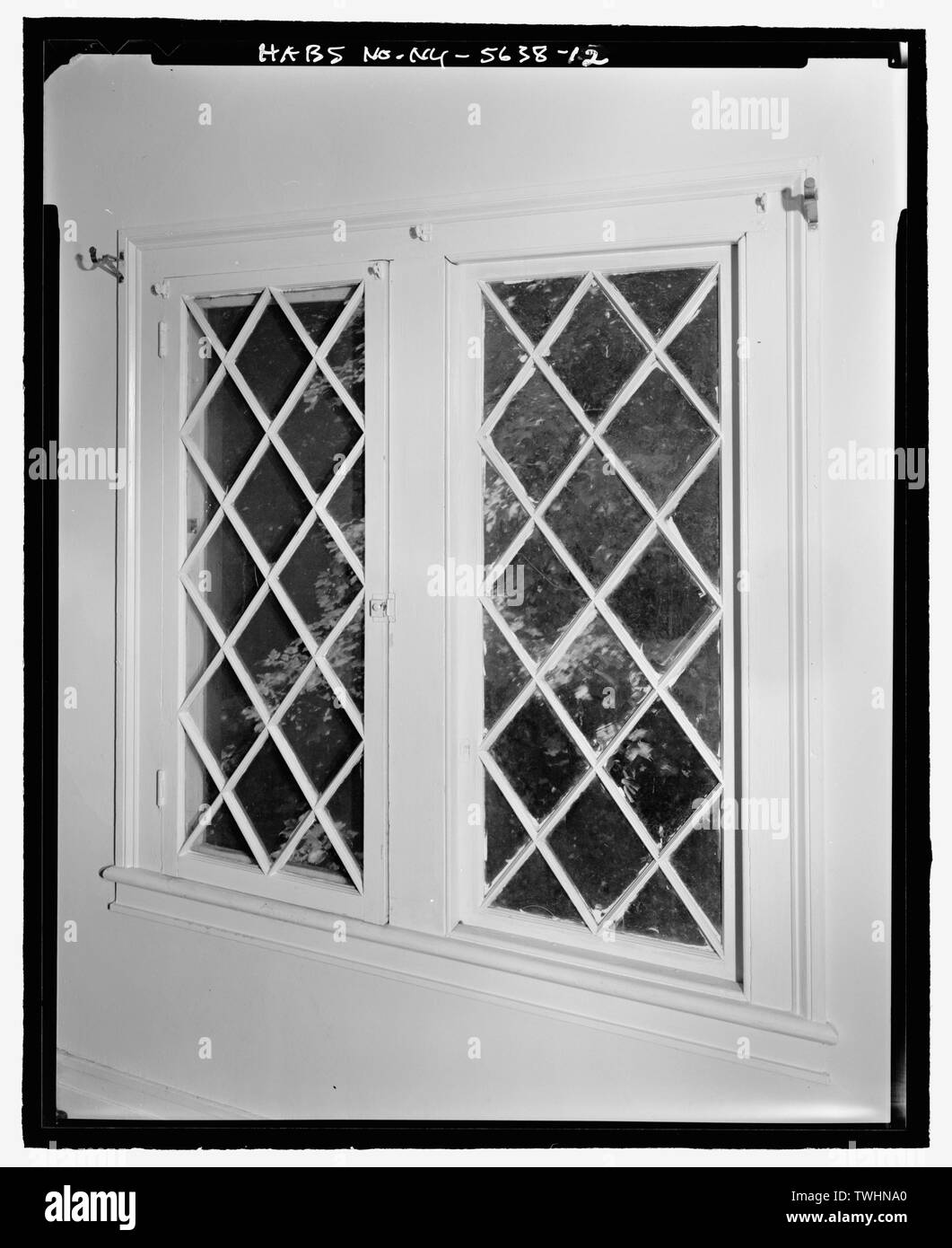 SECOND-FLOOR WINDOW DETAIL, DIAMOND-PANED CASEMENT WITH ONE HINGED SASH ...