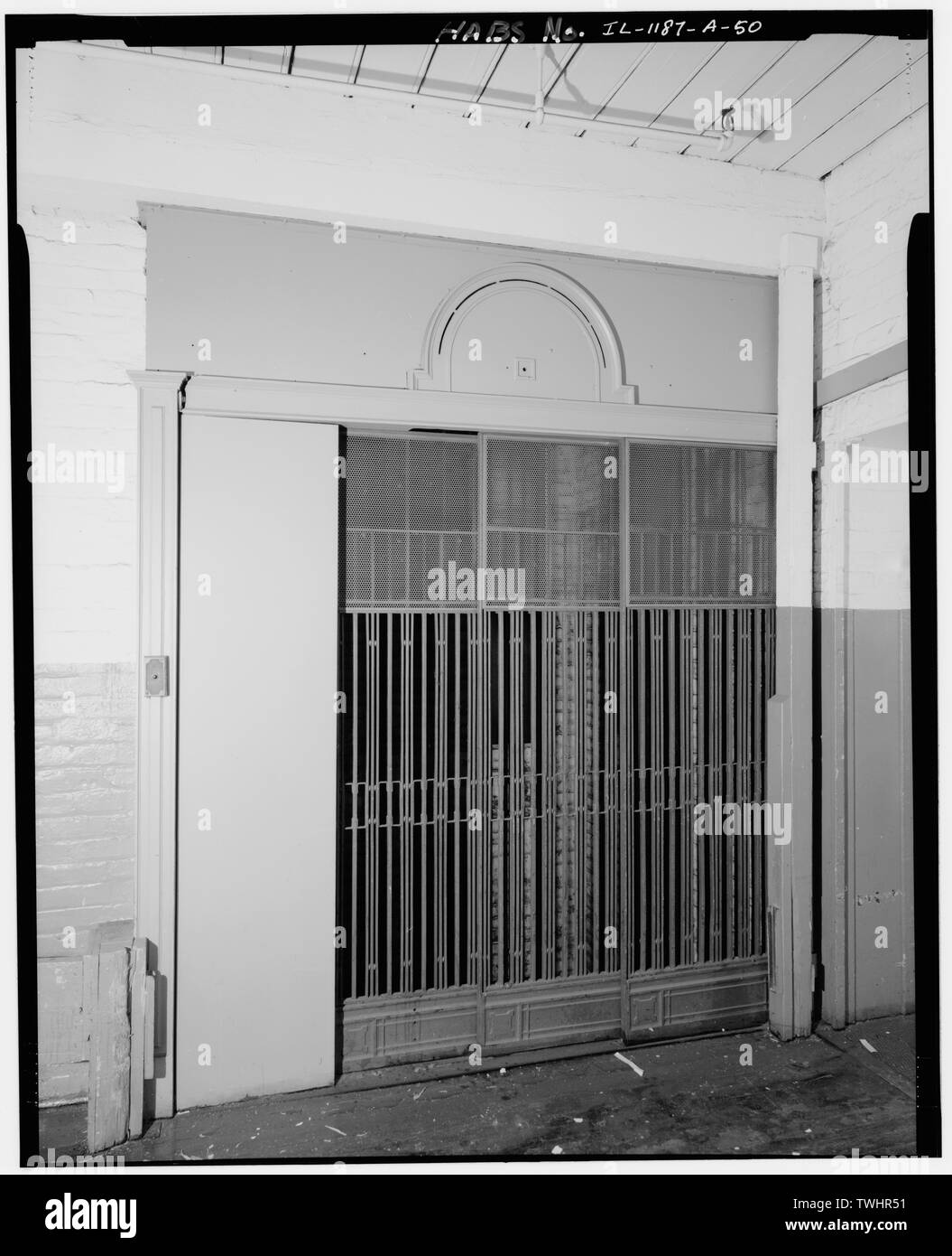SEVENTH FLOOR, BETWEEN SECTIONS D AND I, PASSENGER ELEVATOR GRILL ...