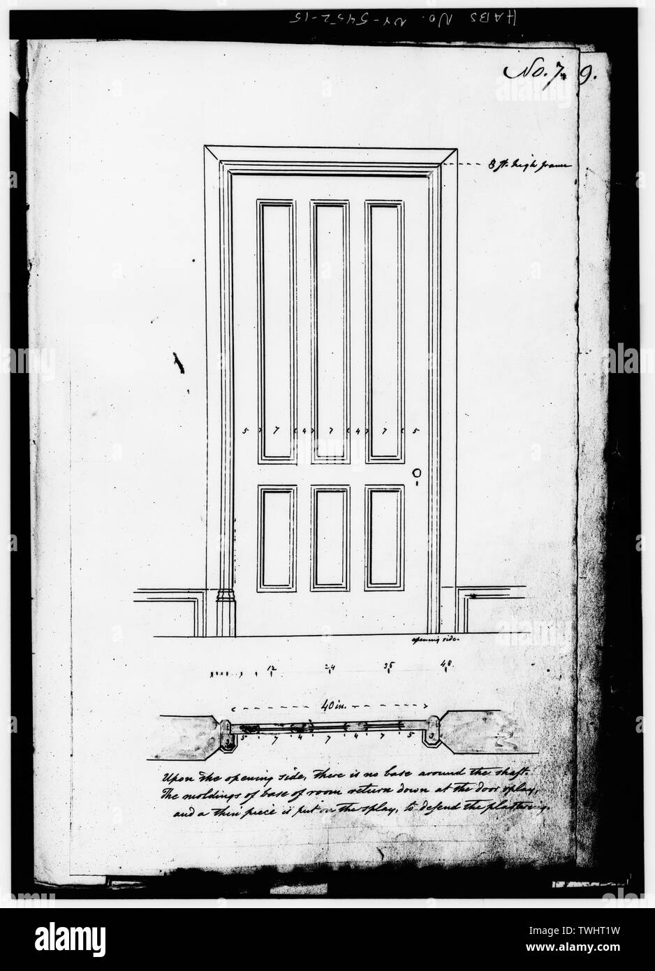 SHEET No. 7, INTERIOR DOOR DETAIL - Reuel Smith House, West Lake Road ...