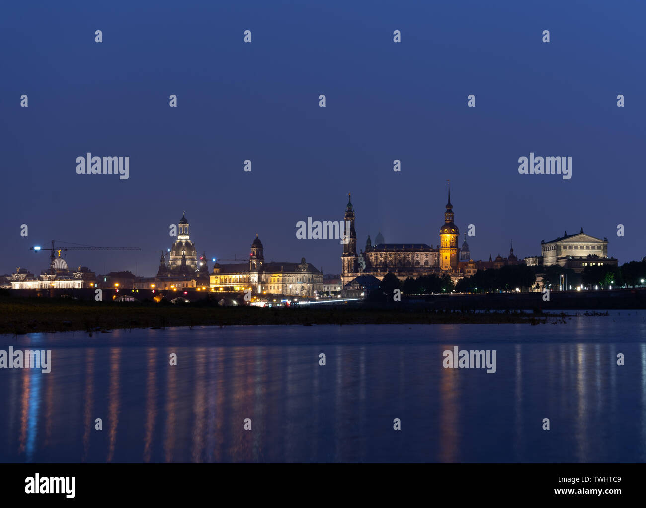 Dresden, Germany. 20th June, 2019. The scenery of the old town on the ...